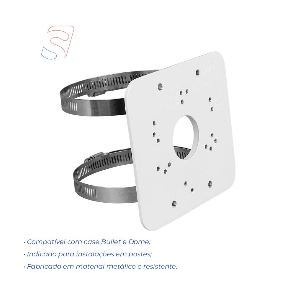 Suporte de Poste para Câmera VBOX 3000 P Intelbras| Eletrônica Santana ...