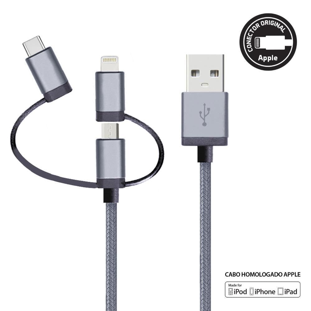 Cabo Multicabo 3 Em 1 1,5 metro Geonav | Eletrônica Santana ...