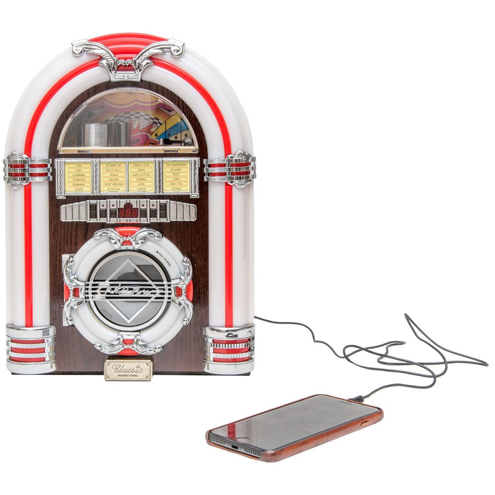 Jukebox Mini 42 271 Classic | Som Retrô e Compacto - Eletronica Santana