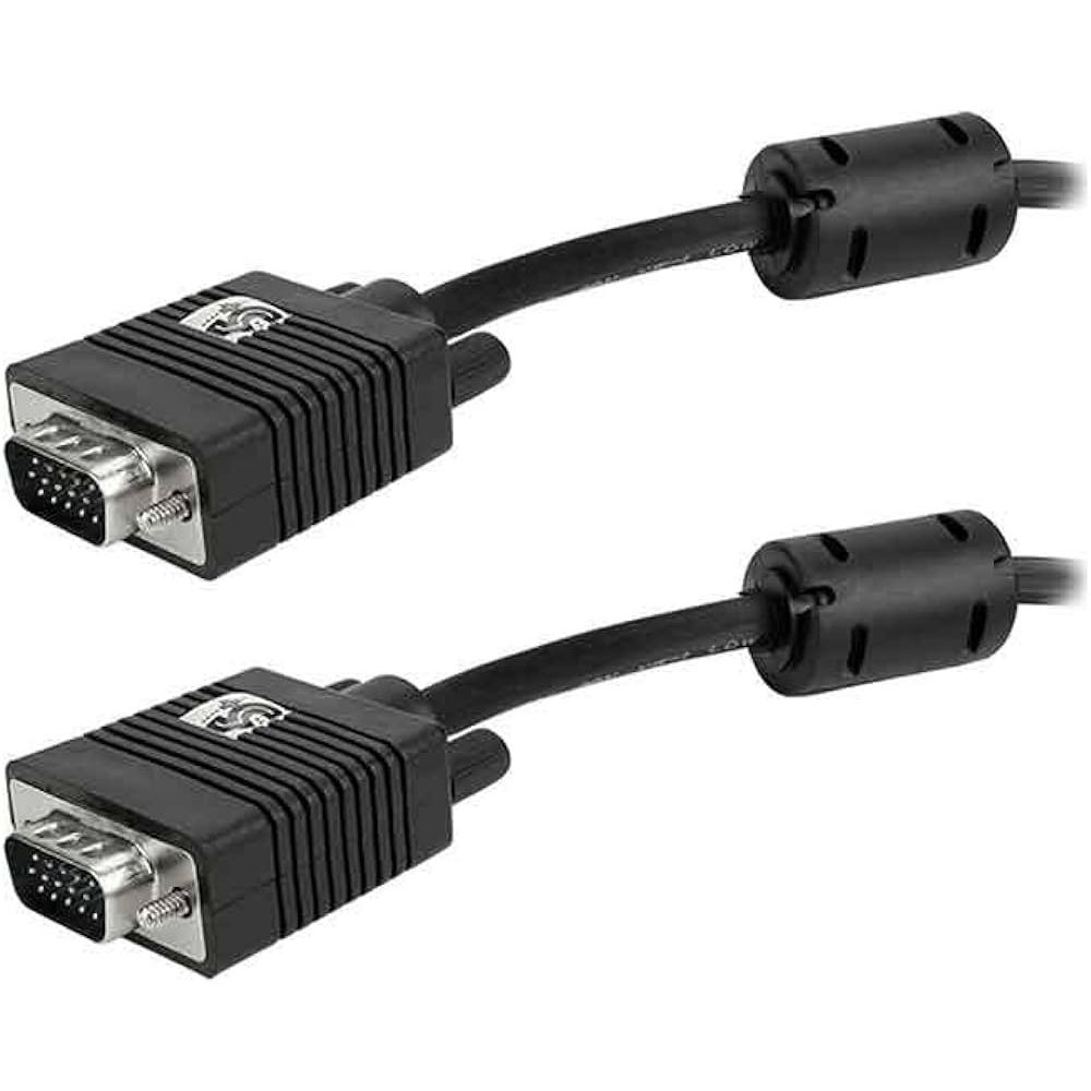 Cabo VGA M x VGA M 5,0m com Filtro Preto | Conexão Estável - Eletronica ...
