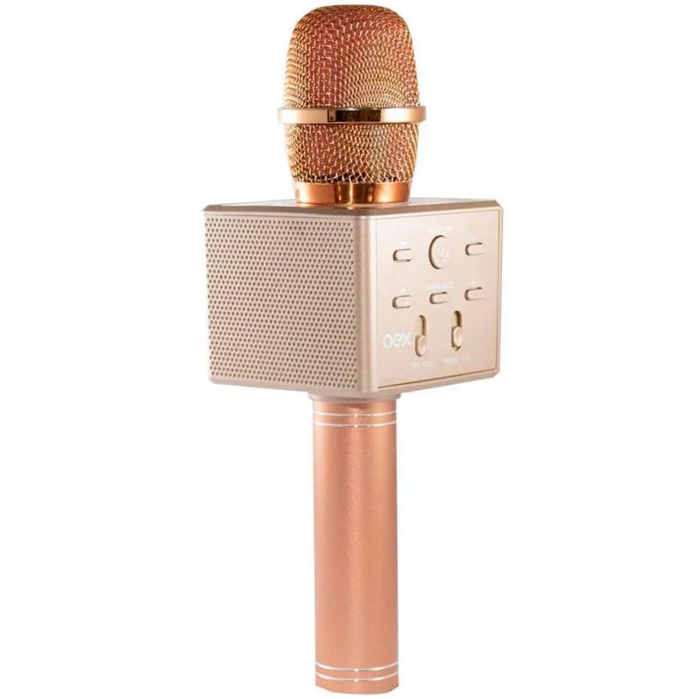 Microfone Bluetooth Super Star Rosa MK101 OEX | Eletrônica Santana ...