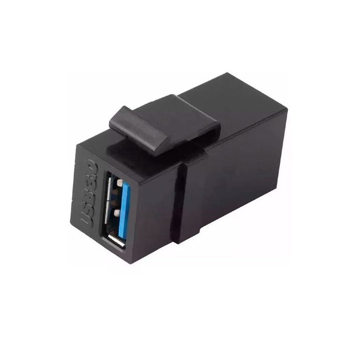 Keystone USB Preto 3.0 Fêmea Cabos Golden | Eletrônica Santana ...
