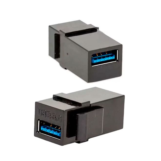 Keystone USB Preto 3.0 Fêmea Cabos Golden | Eletrônica Santana ...