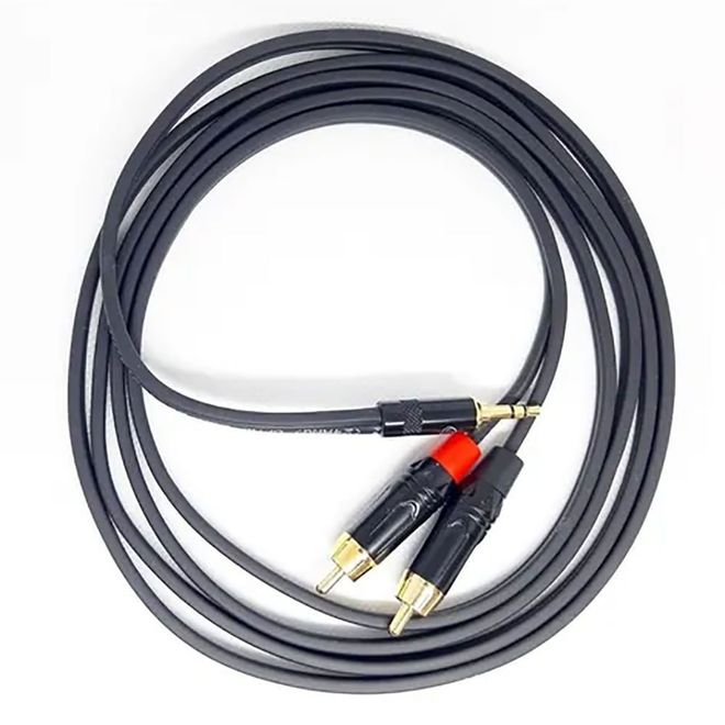 Cabo P2 Estéreo X 2 Rca 20M | Eletrônica Santana - Eletronica Santana