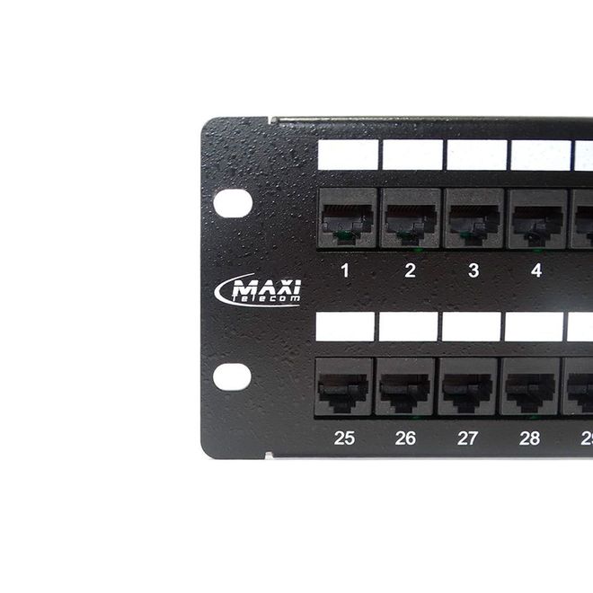 Patch Panel 48p Cat5e Maxi Telecom | Eletrônica Santana - Eletronica ...