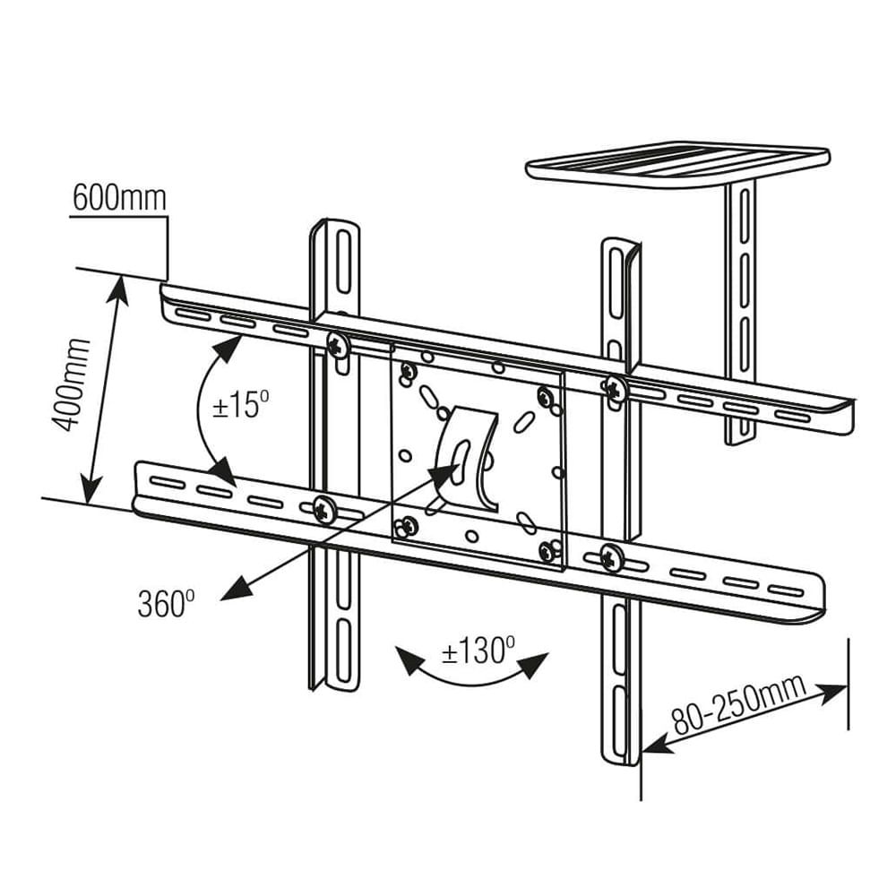 Suporte Articulado para TV LED/LCD Plasma | Eletrônica Santana ...