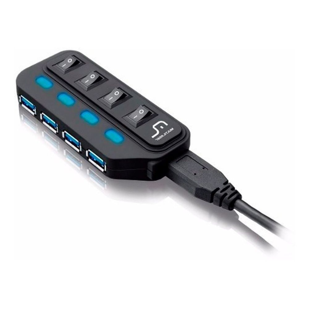 Hub USB 3.0 Super Speed AC264 Preto | Multilaser - Eletronica Santana