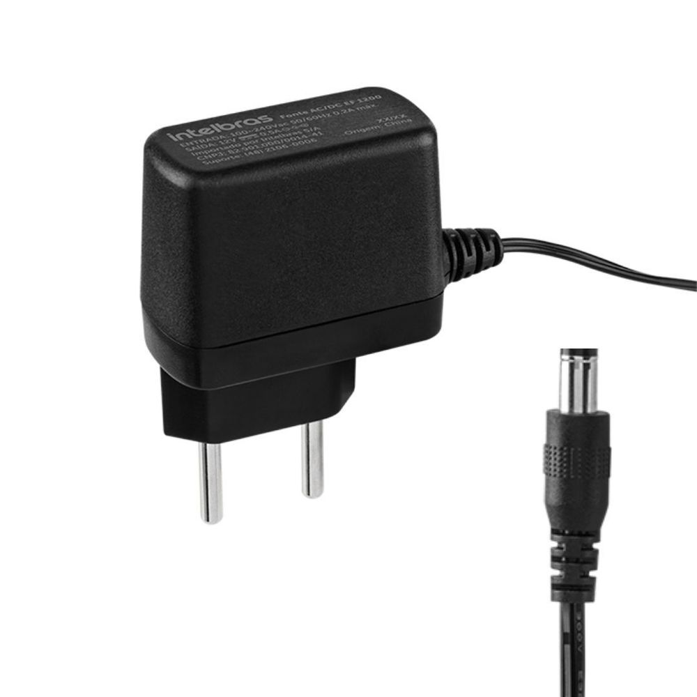 Fonte de Alimentação AC/DC 12V 2A EF 1202 | Intelbras - Eletronica Santana