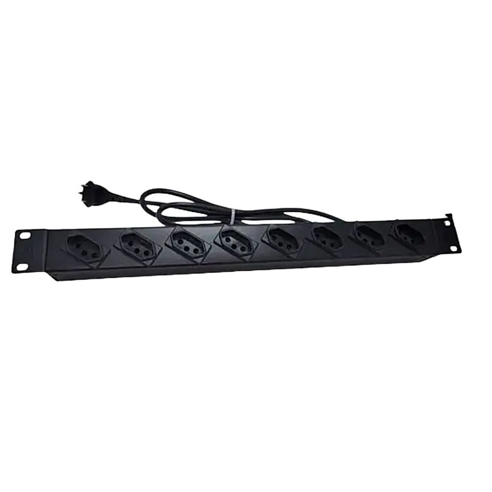 Calha de Tomada 19" com 8 tomadas | Eletrônica Santana - Eletronica Santana