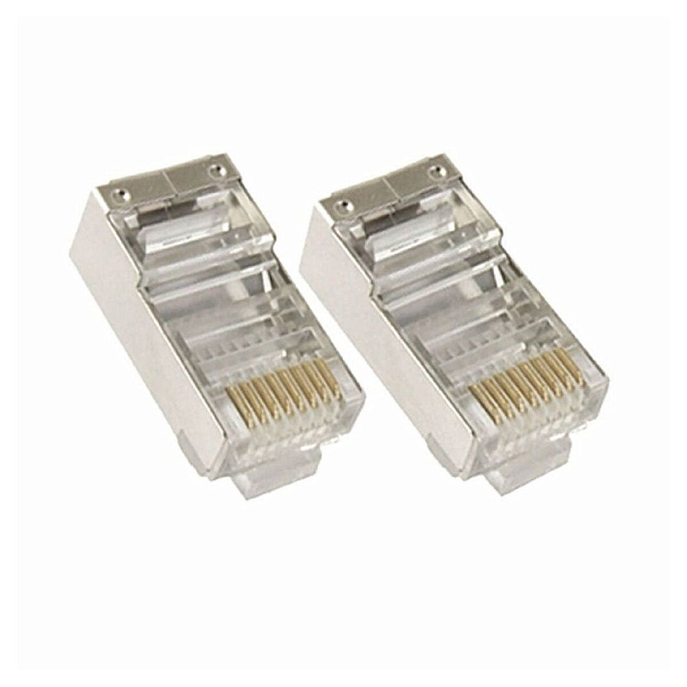 Conector RJ45 Cat5 Macho Blindado | Eletrônica Santana - Eletronica Santana