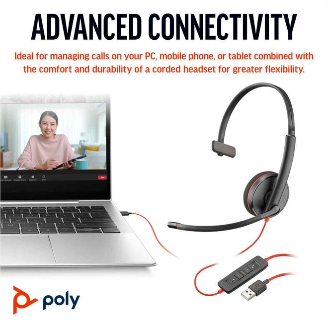 Headset Mono Blackwire C3210 USB-C | Comunicações Imersivas ...