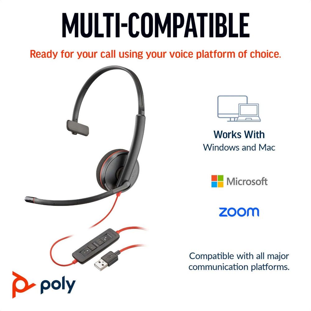 Headset Mono Blackwire C3210 USB-C | Comunicações Imersivas ...