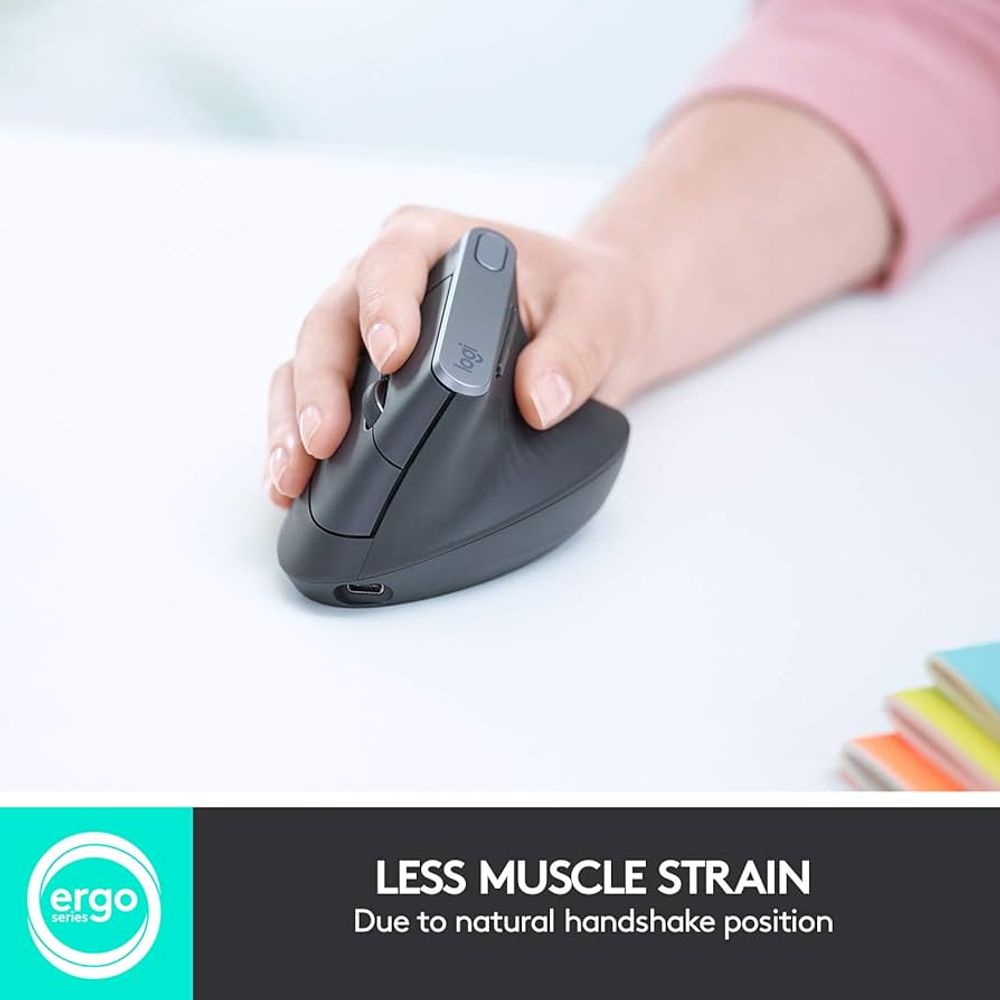 Mouse Sem Fio MX Vertical Logitech - Eletronica Santana