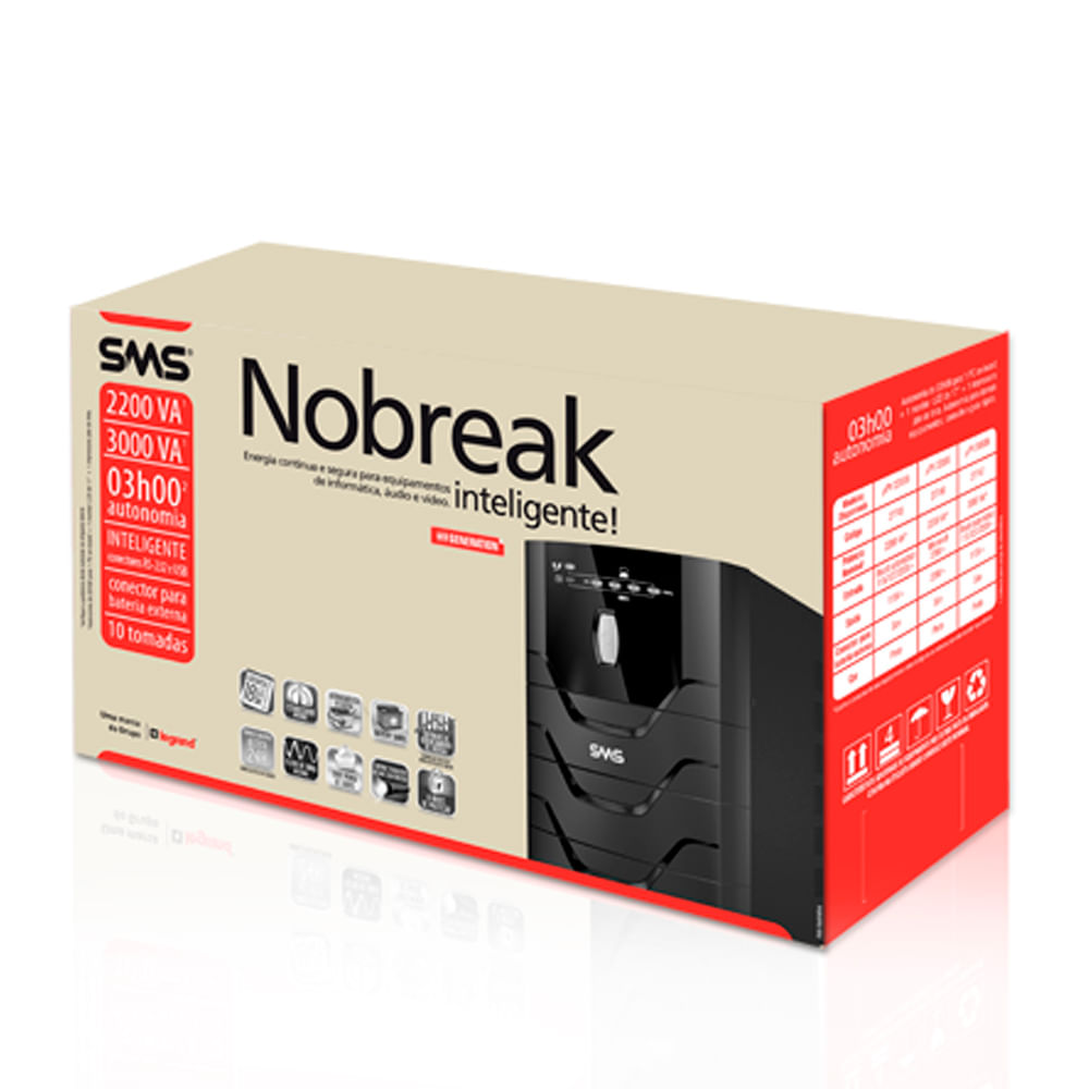Nobreak 2200VA E220V-S220V UPS Power Vision NG 27746 - SMS - ES Tech