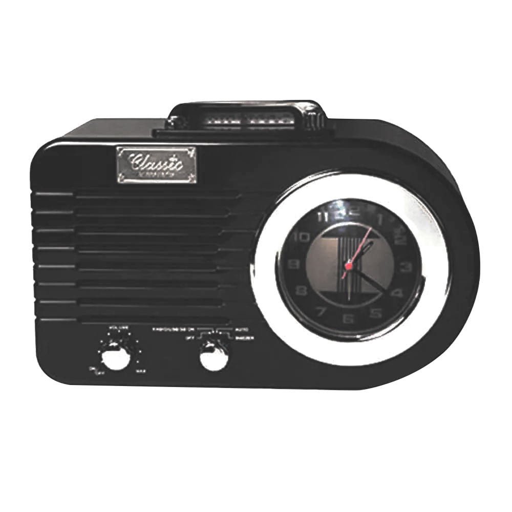 Rádio Relógio Classic Columbia Preto 32.861 Classic - Eletronica Santana