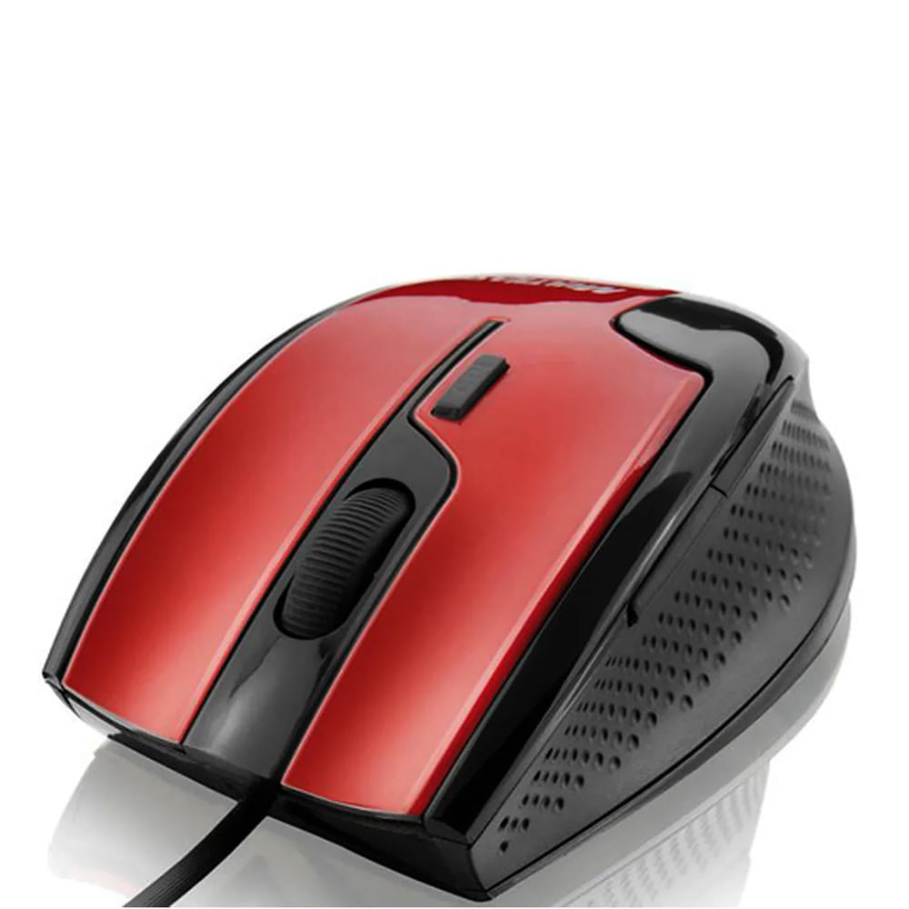 Mouse com Fio USB Gamer Fire Preto e Vermelho com 6 Botões MO149 ...