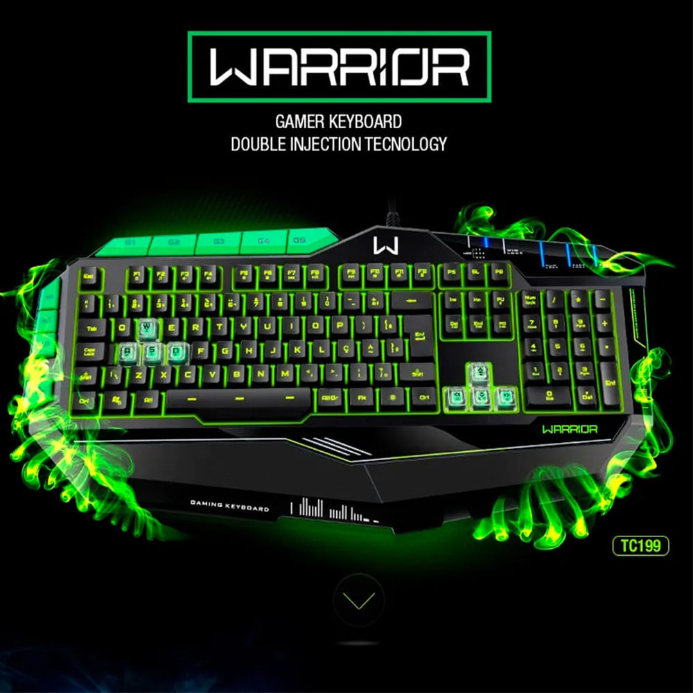 Teclado com Fio USB Profissional Macro Gamer com LED TC199 - Multilaser ...